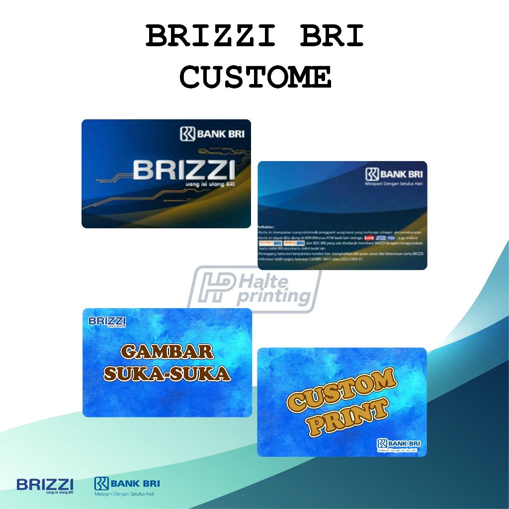Jual BRIZZI BRI /Custom Print/E-TOLL/BRIZZI/ Cetak Kartu/Custom Card ...