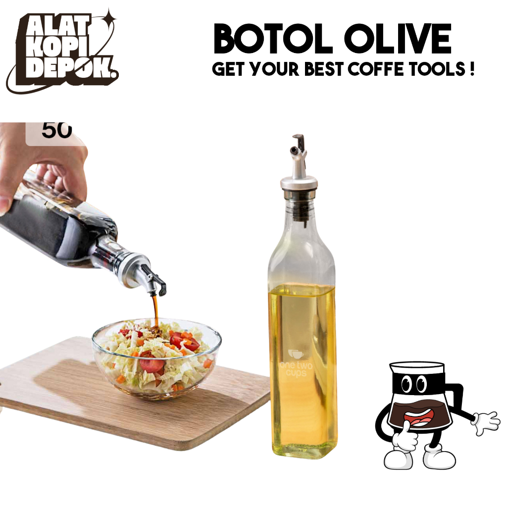 Jual Botol Kaca Olive Oil Syrup 500ml Bening Dengan Penutup Stopper ...