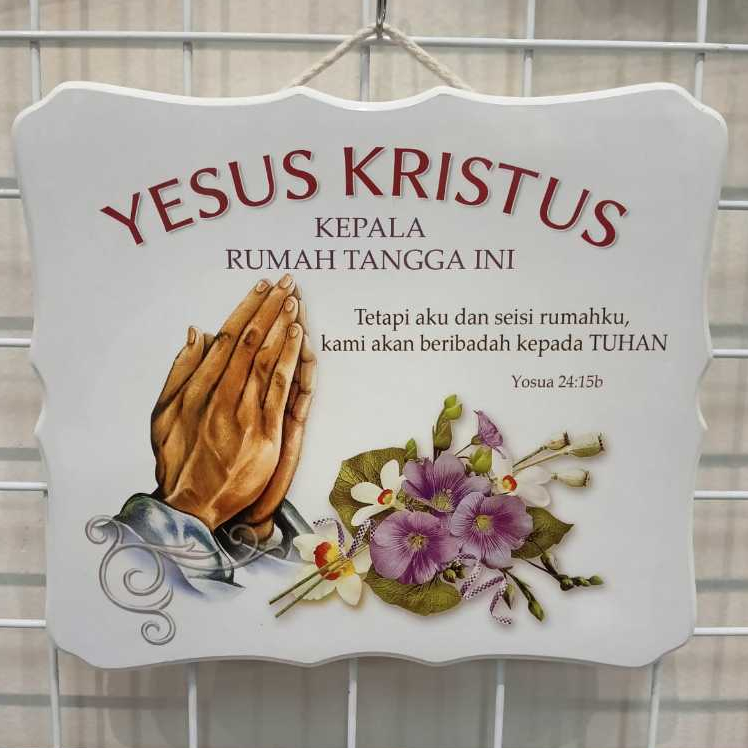 Jual kata rohani dekorasi rumah Hiasan Dinding Kayu Yesus Kristus ...