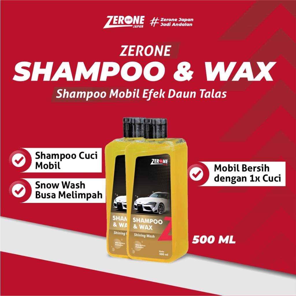 Jual [ Hemat Beli 2 ] Sabun Cuci Motor Tanpa Sentuh Zerone Japan Shampoo Mobil & Wax 500 ml ...
