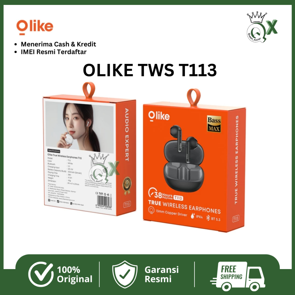 Jual OLIKE TWS T113 38H Playing Time | True Wireless Earphones IPX4 | Headset Bluetooth V5.3 ...