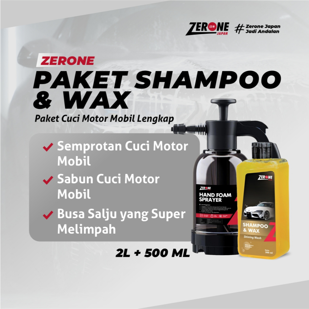 Jual Semprotan Cuci Motor Salju Sabun Cuci Mobil Zerone Japan Paket ...