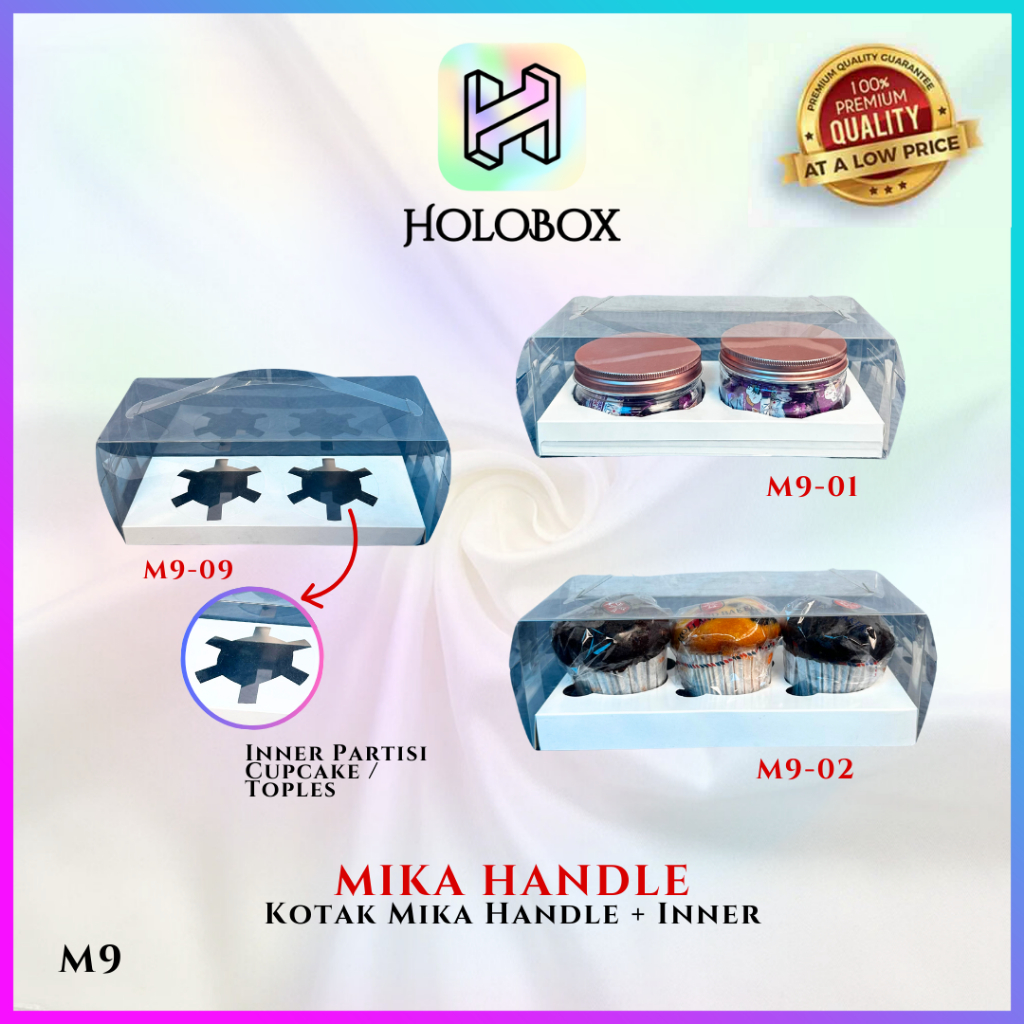 Jual Box Mika / Kotak Kue Mika / Box Cupcake + Tatakan / Packaging Mika / M9 | Shopee Indonesia