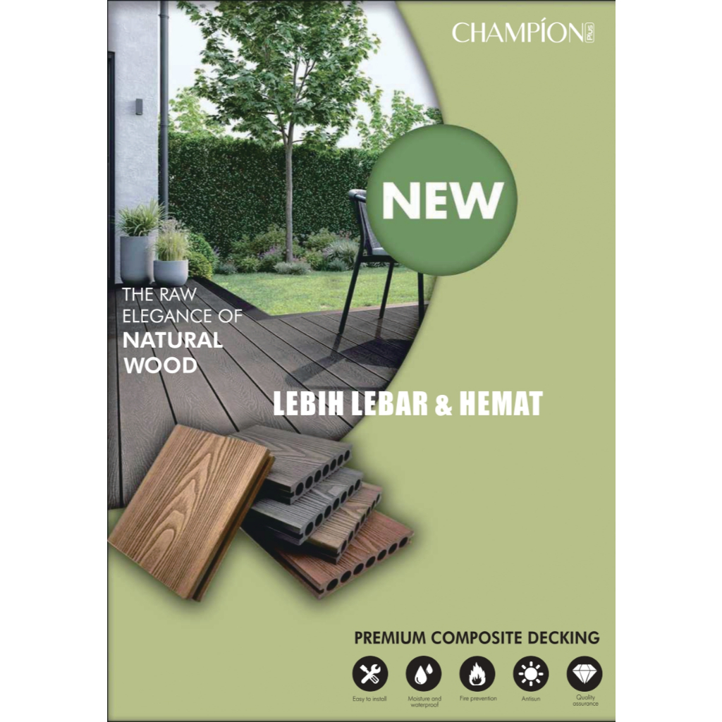 Jual WPC Decking Outdoor Lantai Decking Tile Kayu WPC Lantai Kayu ...