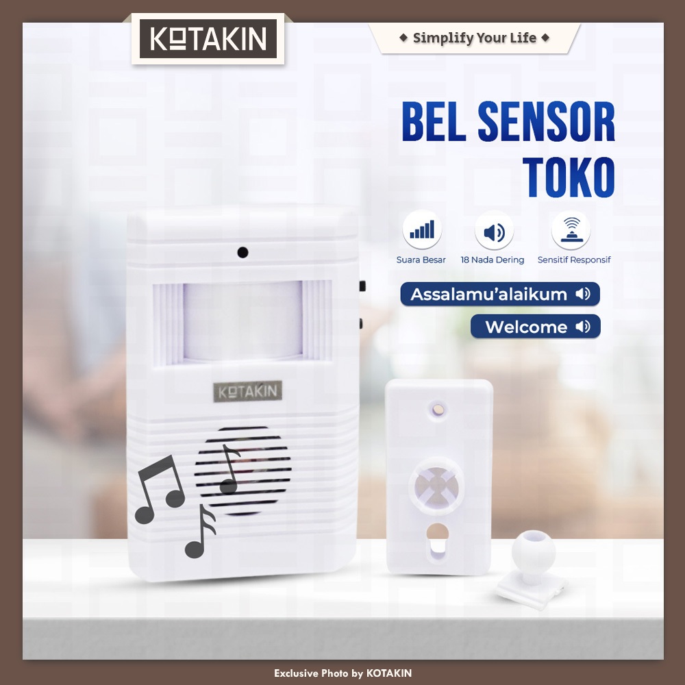 Jual Bel Pintu Sensor Gerak Assalamualaikum Welcome Toko Rumah Anti ...