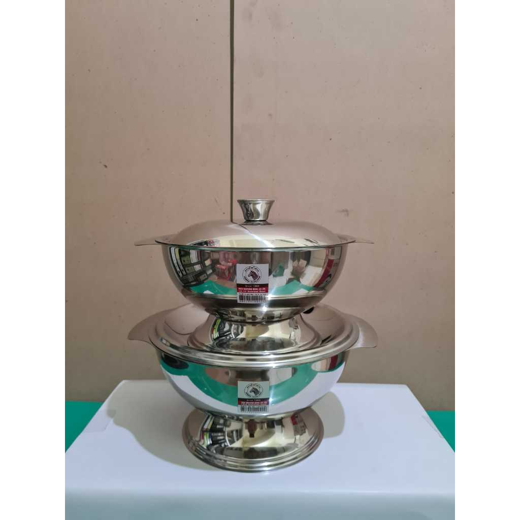 Jual Zebra Rice Serving Bowl 20 cm & 22 cm / Tempat Nasi Stainless ...