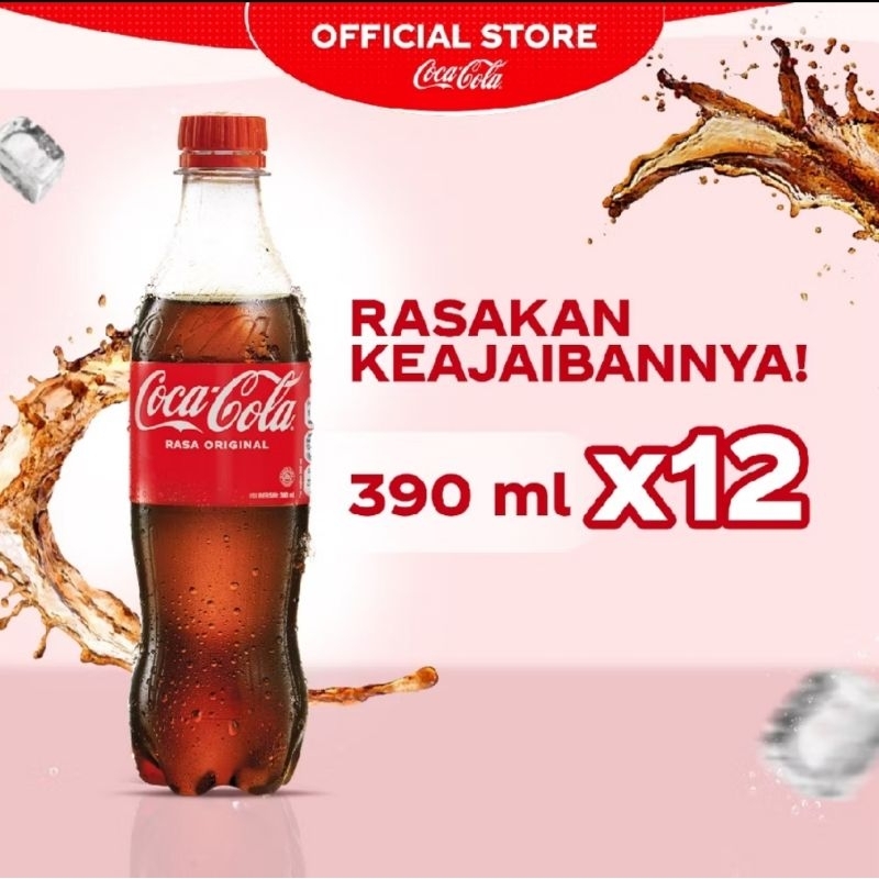 Jual COCA COLA 390ml X12(Minuman bersoda) | Shopee Indonesia