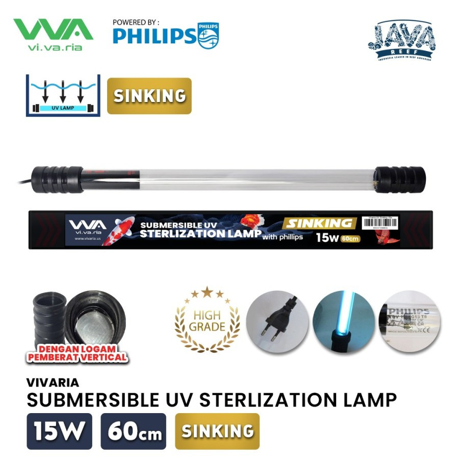 Jual Vivaria UVC with Phillips 15W Panjang 60 cm- LAMPU UV KOLAM/Akuarium - JAVA Petco Semarang ...