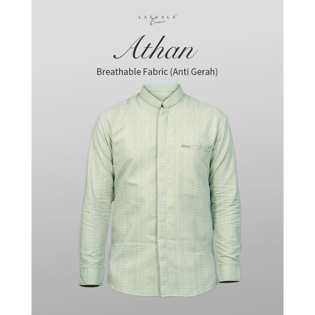 Jual Laskala Basic - Athan | Kemeja Batik Muslim Koko Lengan Panjang ...