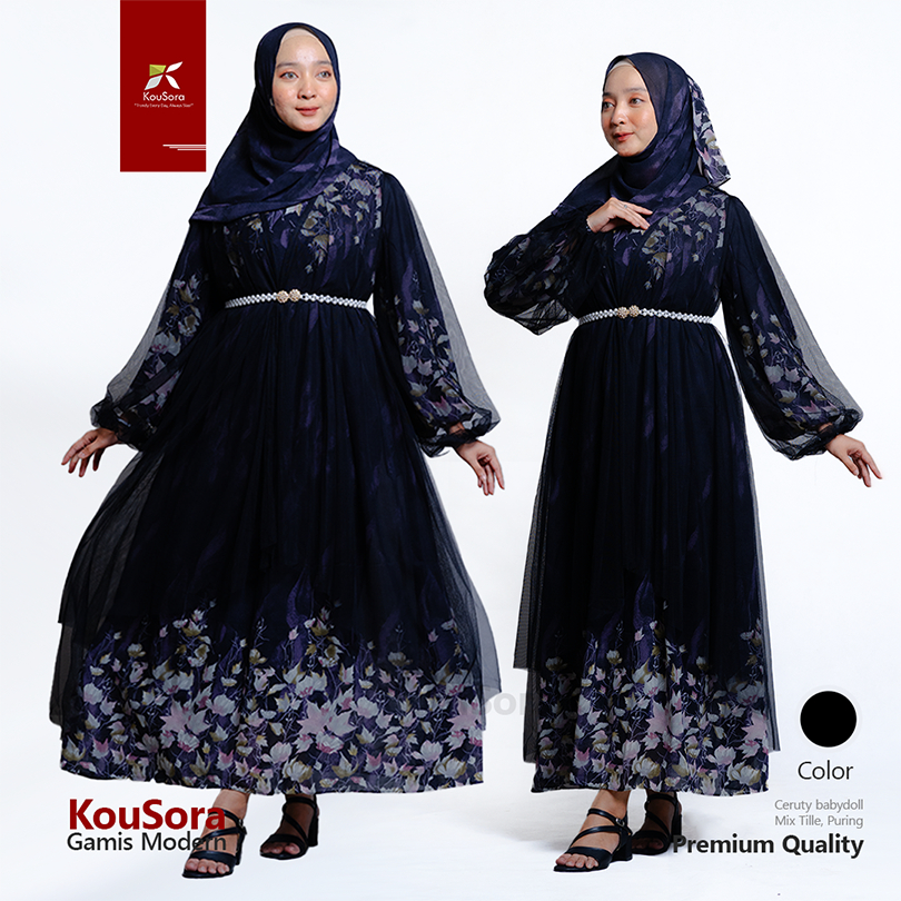 Jual Gamis Kousora TL-03 Gamis Muslim Gamis Raya Gamis Elegan | Shopee ...
