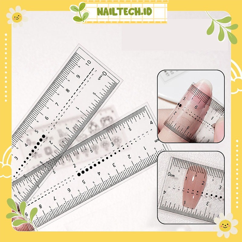 Jual Penggaris Kuku Palsu / Fake Nail Ruler Elastic Measurement ...