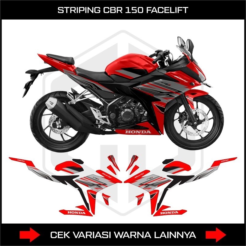 Jual Honda Striping CBR 150 Facelift / Stiker Motor Cbr K45N - K45G Semifull / Sticker Decal Cbr ...