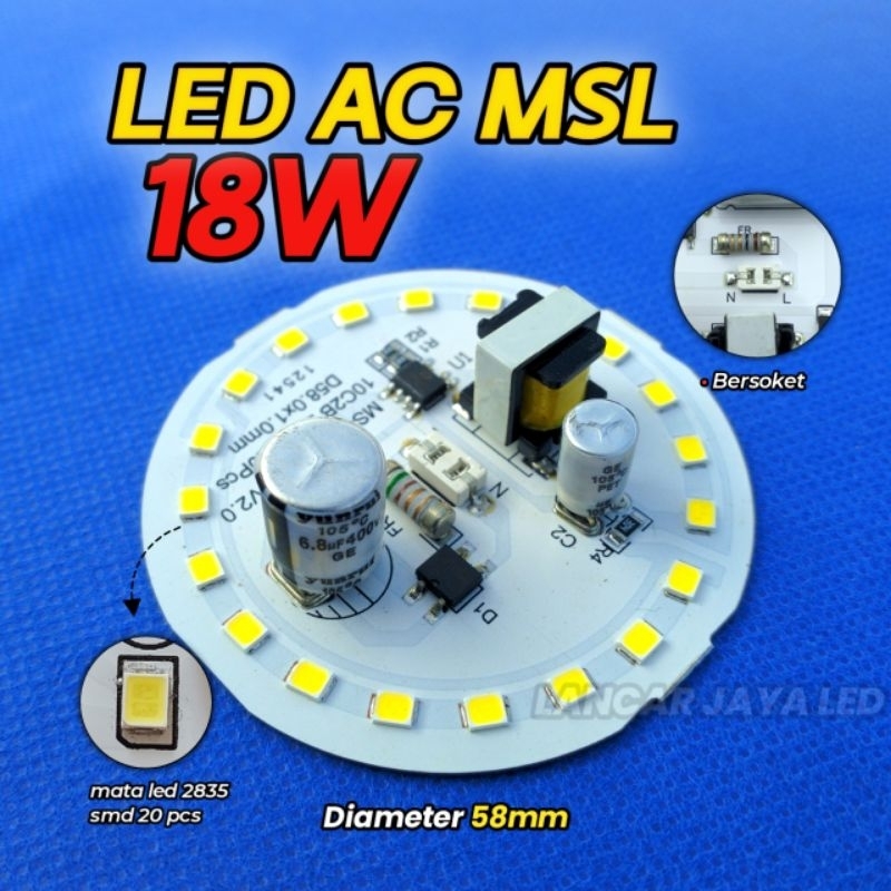 Jual PCB LED AC (MSL) 18W ~Lancar Jaya Led~ | Shopee Indonesia