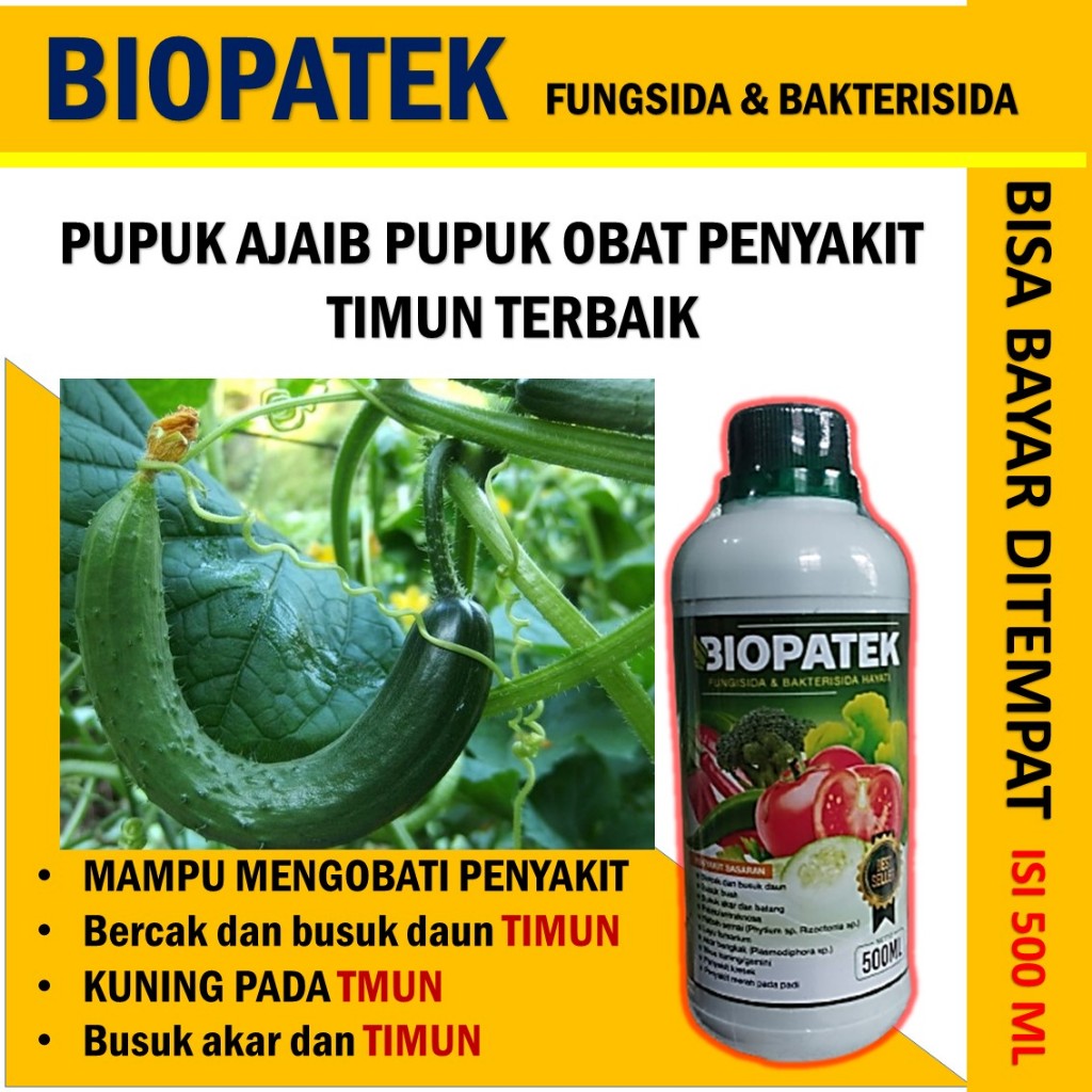 Jual OBAT PENYAKIT TIMUN AMPUH BIOPATEK 500 ML Fungisida Organik Hayati ...