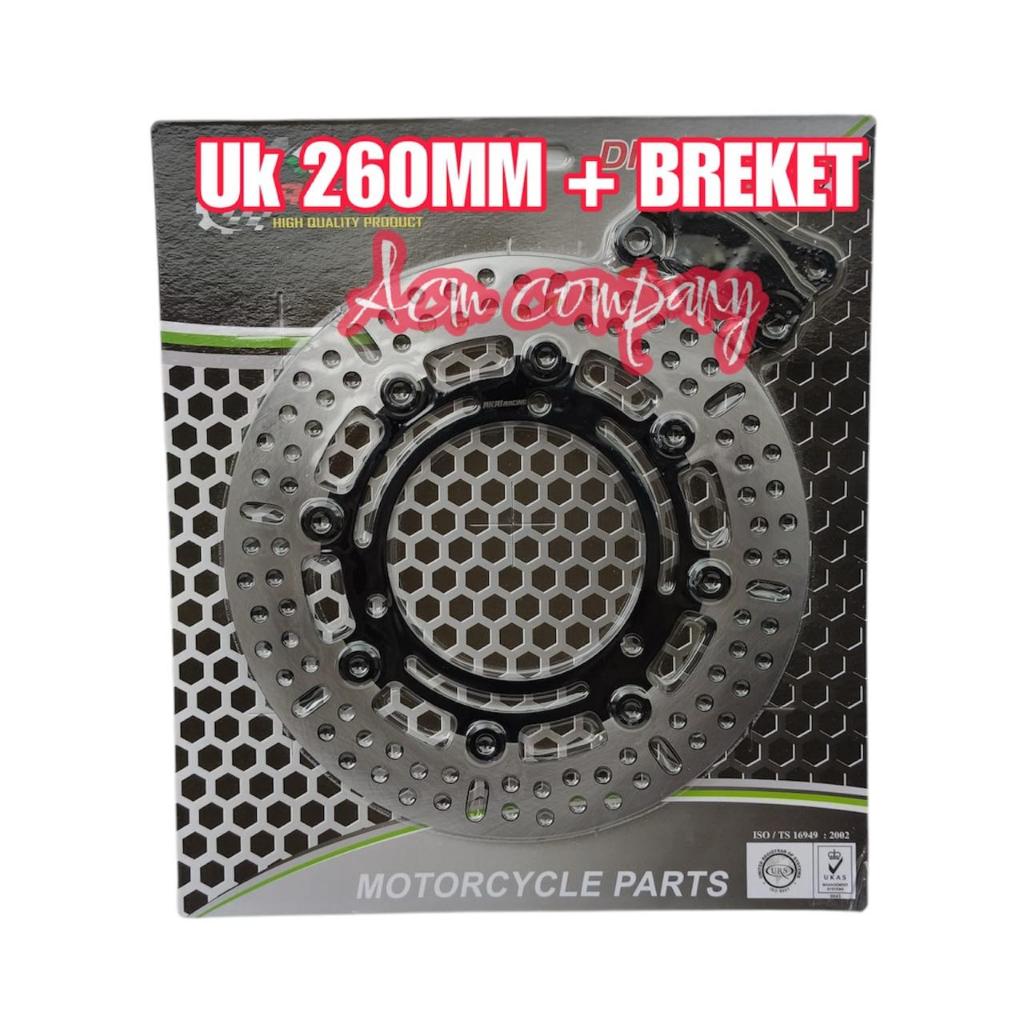 Jual DISC PIRINGAN CAKRAM DEPAN 260MM + BREKET MONEL CNC PNP NMAX NEW OLD TURBO NEO AEROX155 OLD ...
