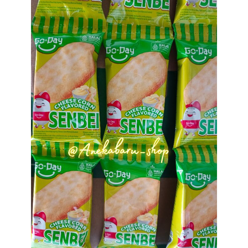 Jual ( 5 PCS ) GO-DAY SENBEI CREACKERS Cheese Corn Flavour | Shopee ...