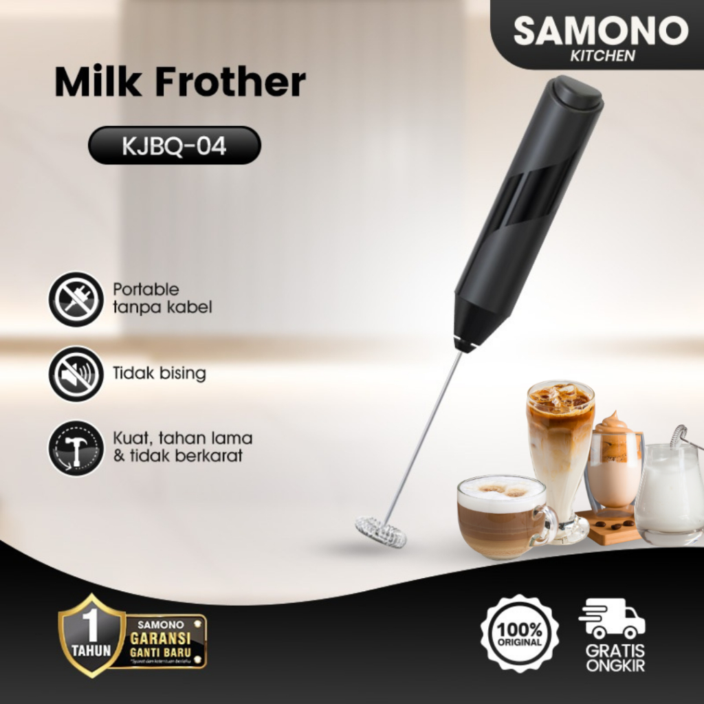 Jual SAMONO Milk Frother Genggam Alat Pembuih Kopi Susu SW-KJBQ4 ...