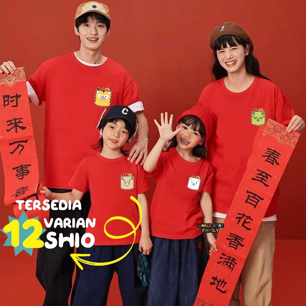 Jual WSF BAJU KAOS FAMILY FU ULAR SINCIA/IMLEK/CNY TAHUN BARU 2025 SHIO ...