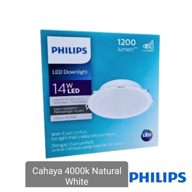 Jual Downlight Panel Tanam Philips Eridani 14Watt 4000K cahaya Natural ...