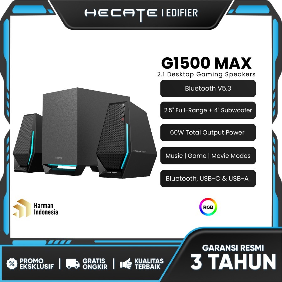 Jual EDIFIER G1500 MAX 2.1 Desktop Gaming Speakers | Shopee Indonesia