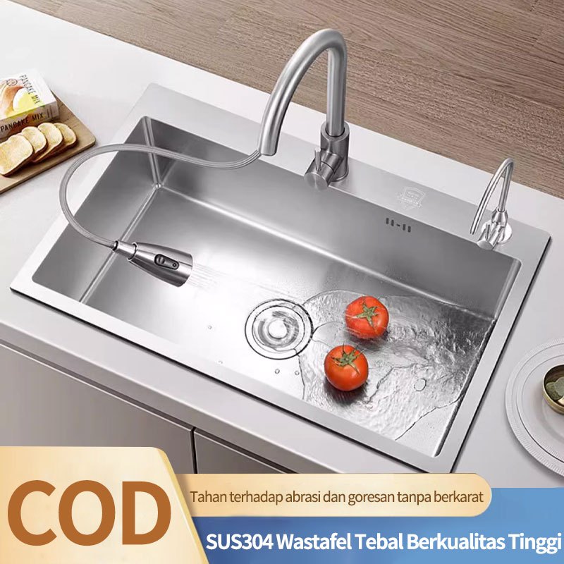 Jual SUS 304 Kitchen Sink Perak 5040/6045 Bak Cuci Piring Kotak ...