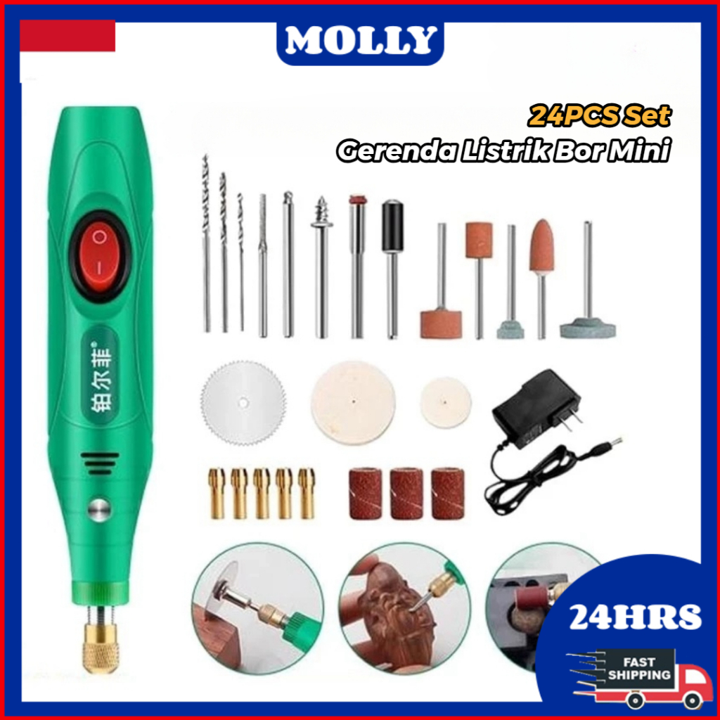 Jual Bor Mini 12V DC 15000 RPM Mini Drill Electric Engraver Grinder ...