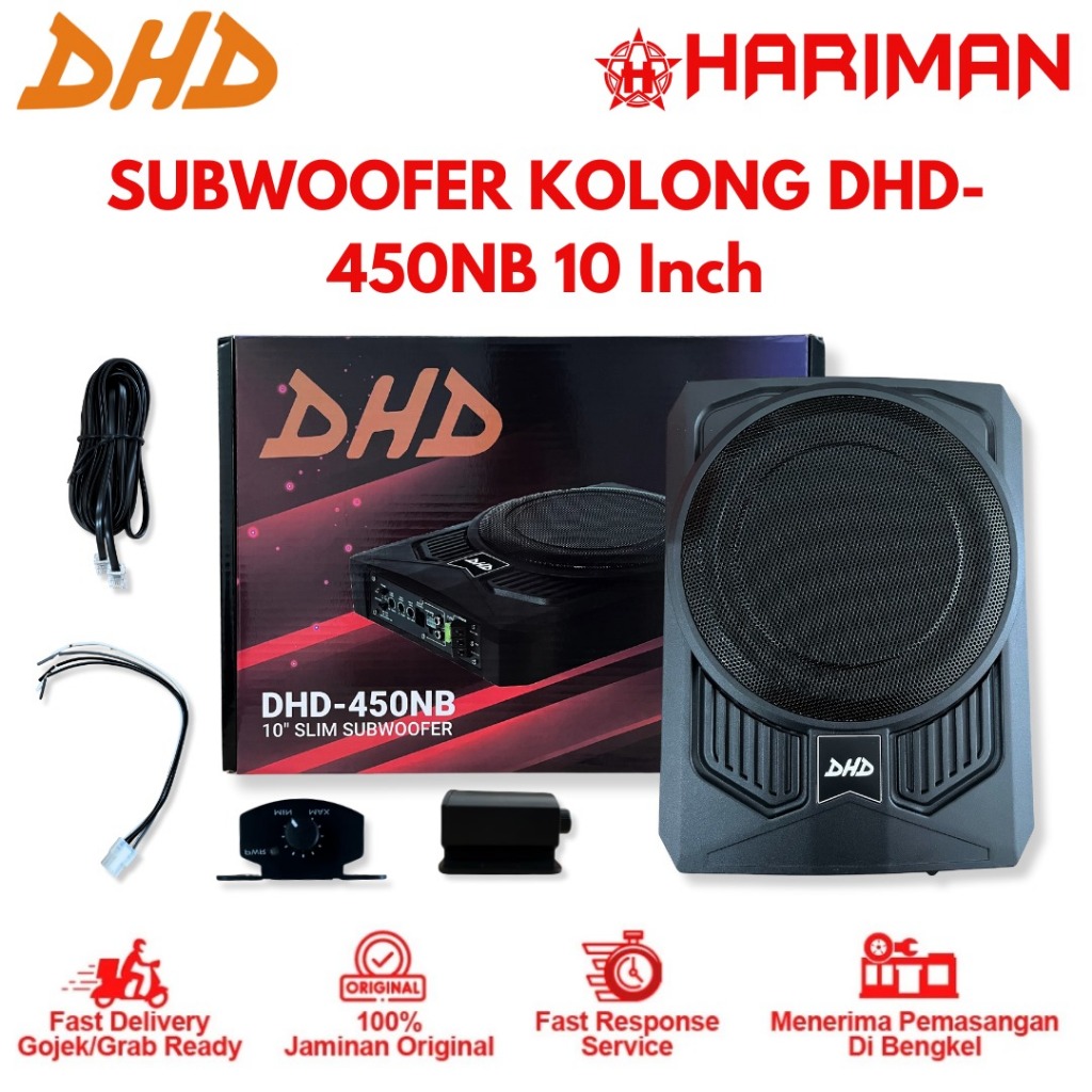 Jual Subwoofer Kolong Mobil Slim Aktif 10 inch dhd-450nb | Shopee Indonesia