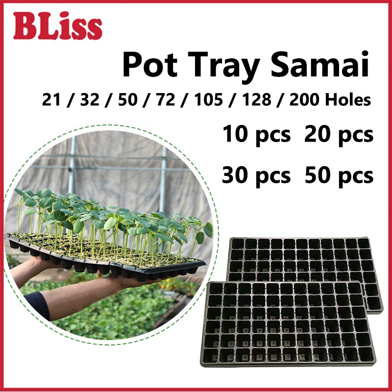 Jual （10pcs） Tray Semai Pot Tray Penyemaian Bibit Tanaman 21/32/50/72 ...