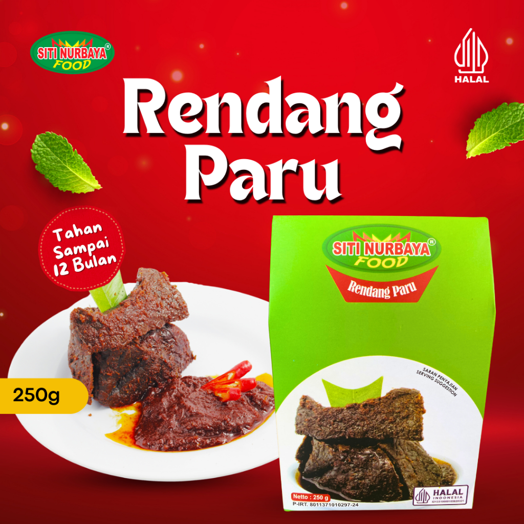 Jual Rendang Paru 250g Siti Nurbaya Food , Empuk , Gurih , dan Wangi Khas Masakan Padang ...
