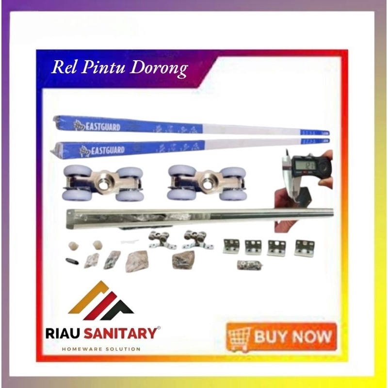 Jual Rail Sliding Rel Pintu Geser Gantung Galvanis 1 Set 1,8 M | Shopee Indonesia