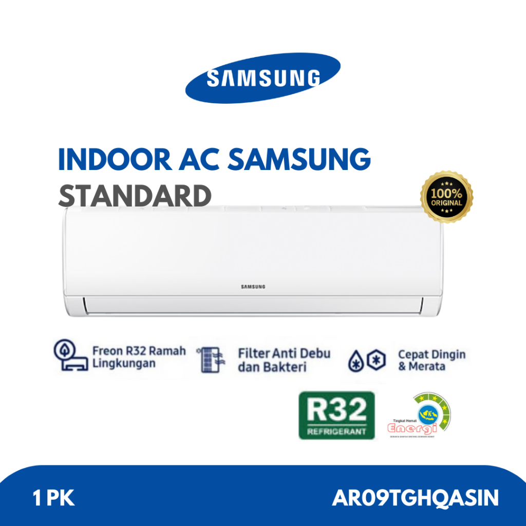 Jual INDOOR AC SAMSUNG 1 PK STANDART AR09TGHQASIN BARU ( HANYA INDOOR ...