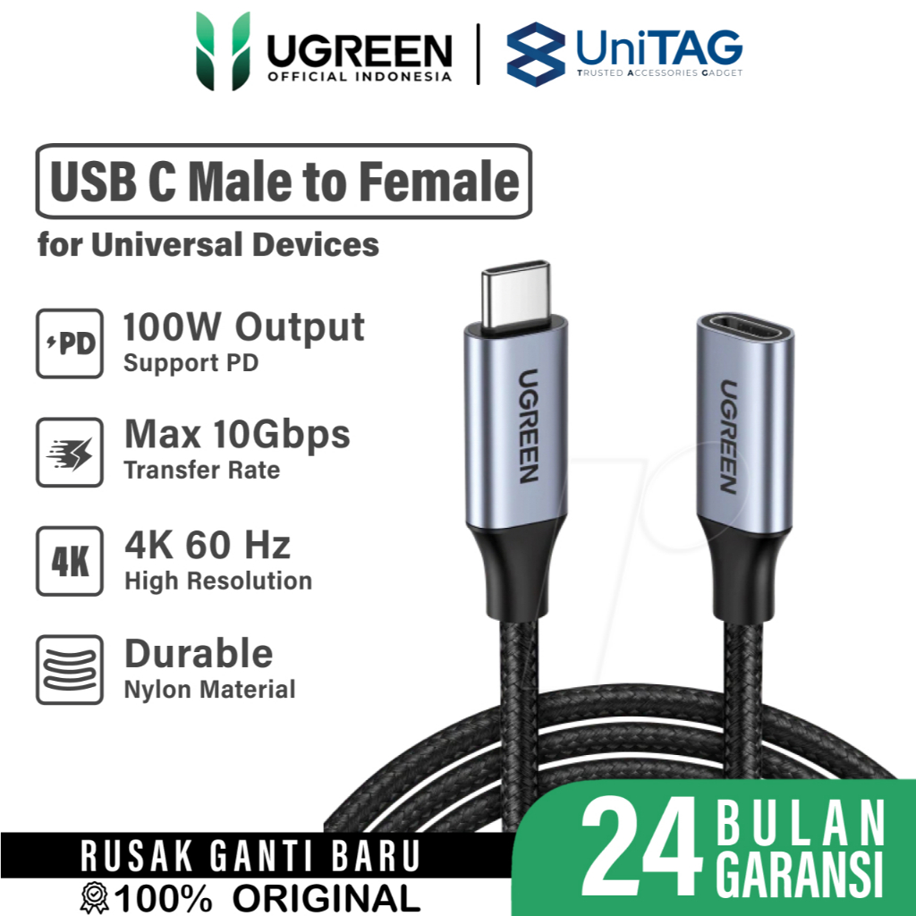 Jual UGREEN Kabel Extension Type C To Type C Male to Female Fast ...
