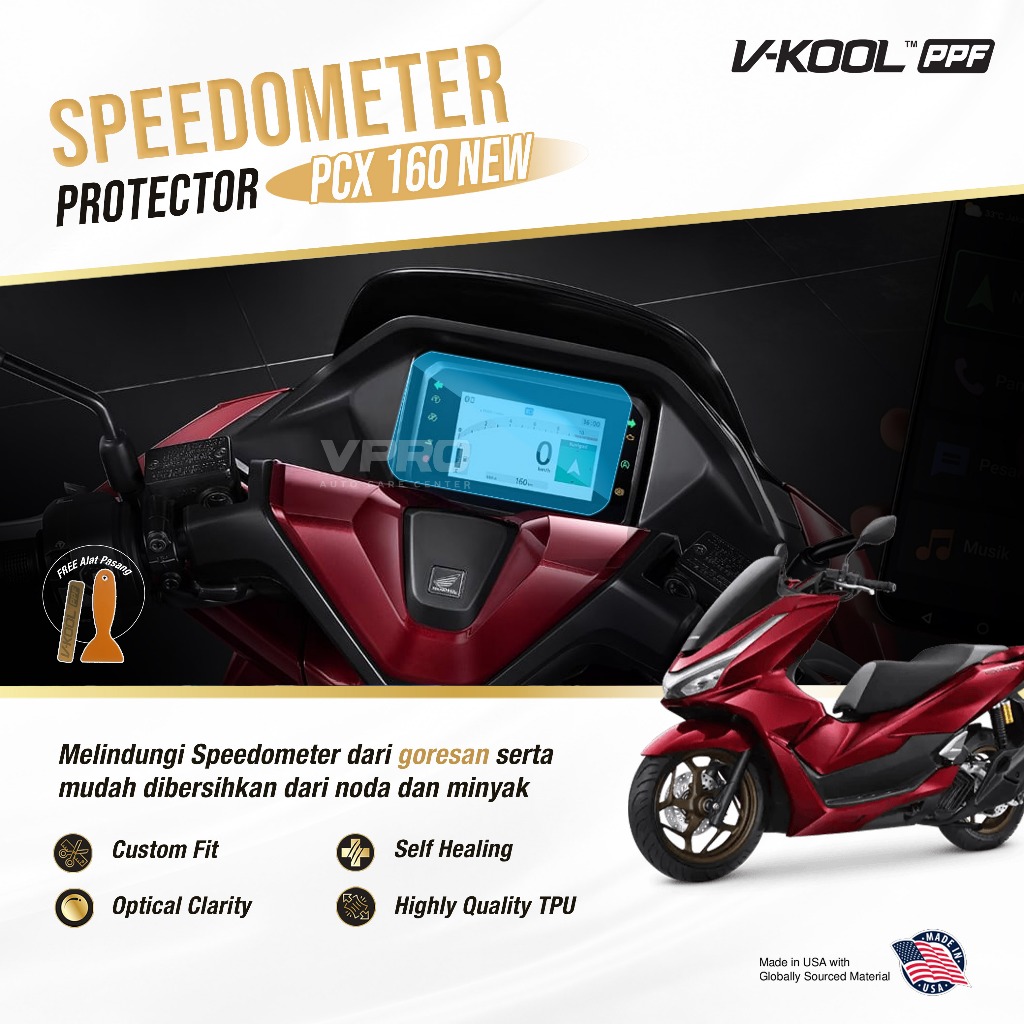 Jual VKOOL PPF Speedometer Motor Honda PCX 160 NEW ROADSYNC / Anti ...