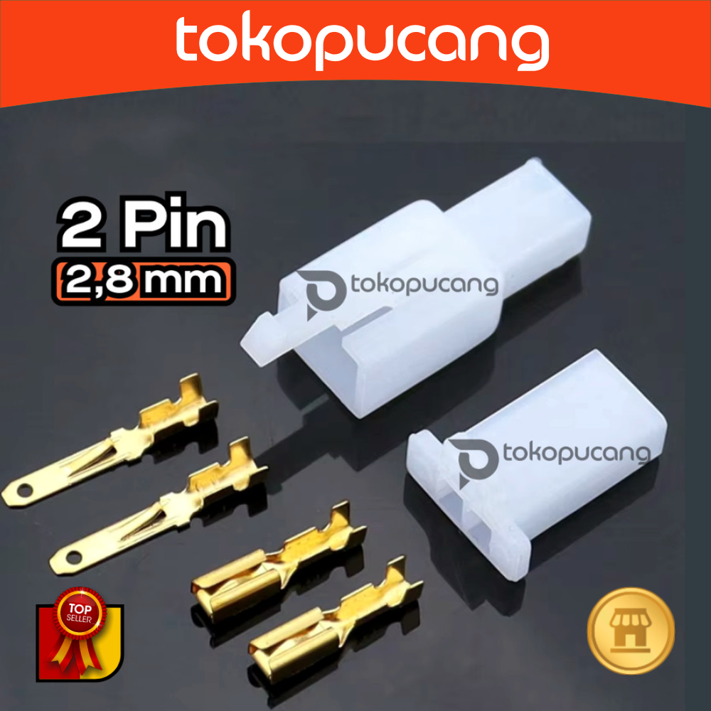 Jual Soket Mini 2P 2,8mm Skun 2 Pin Male + Female Socket Motor Mobil ...