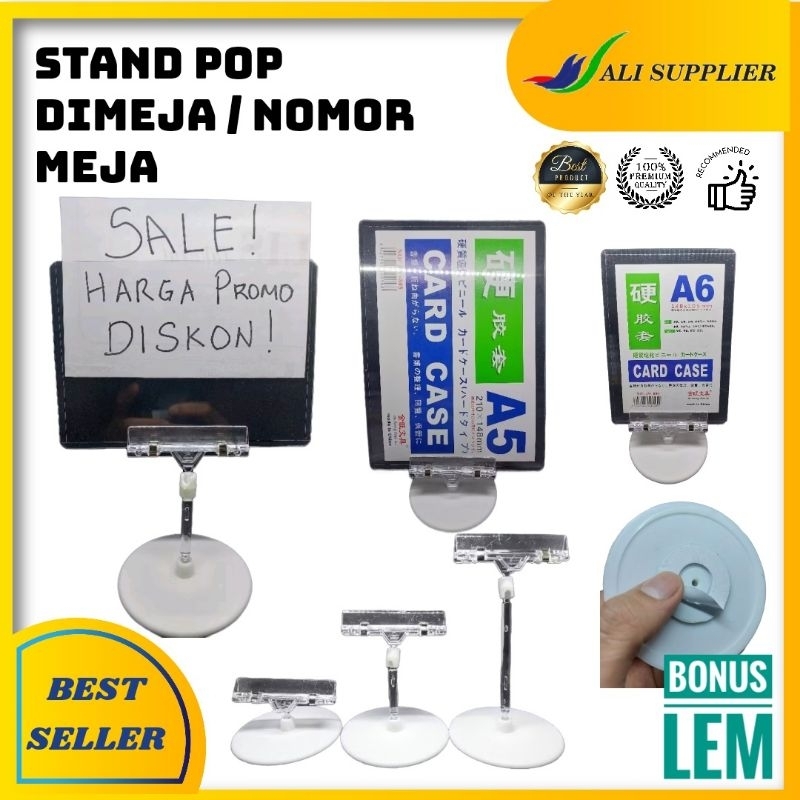 Jual STAND HARGA / STAND PROMOSI / JEPITAN PROMO DENGAN DUDUKAN / STAND ...
