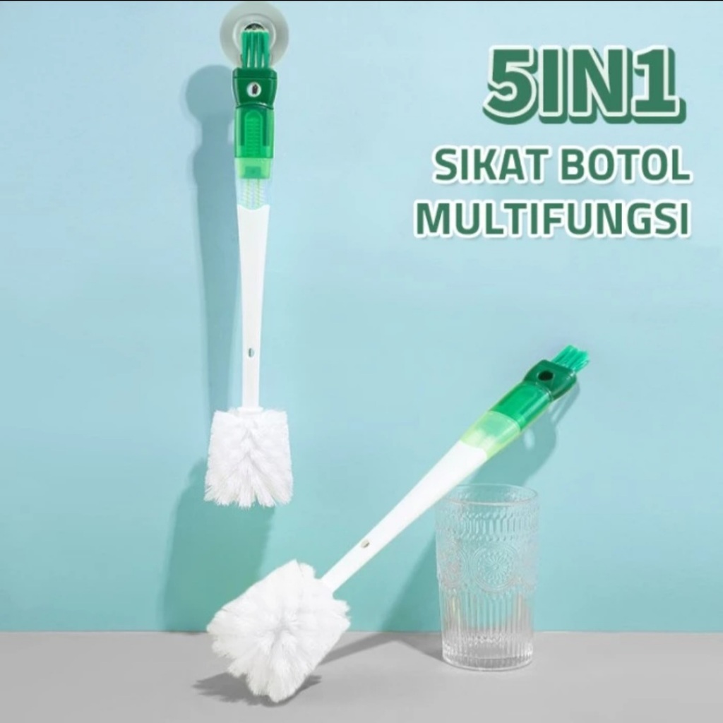 Jual Sikat Pembersih Botol 5 in 1 Multifungsi 5in1 Serbaguna Bottle ...