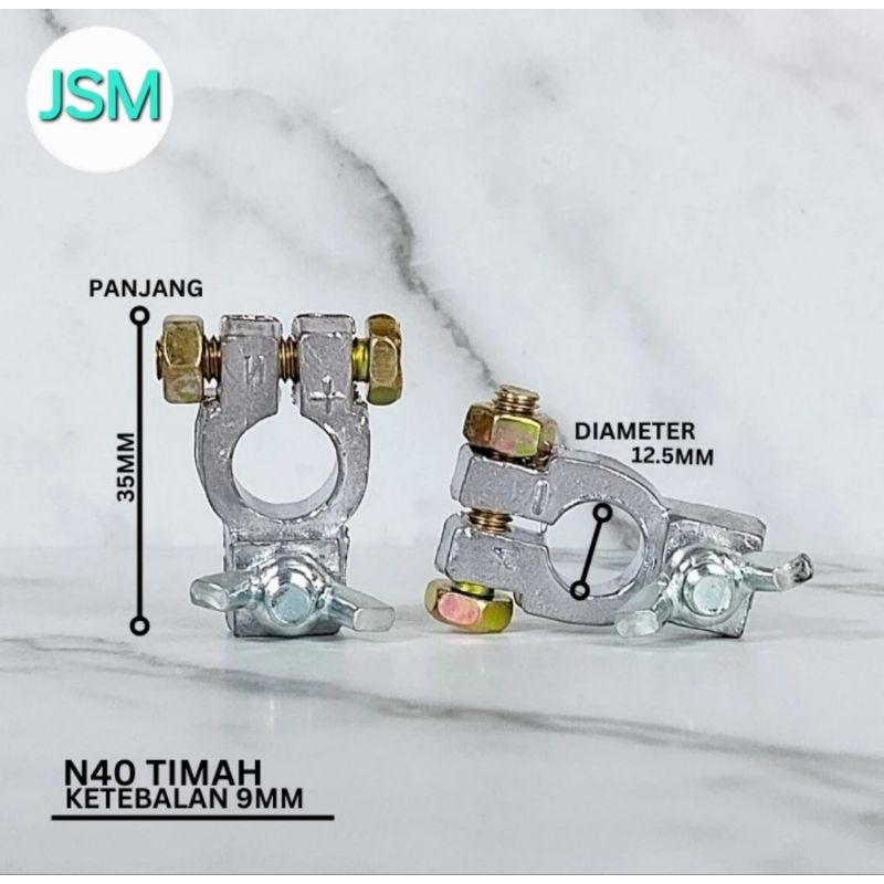 Jual Kepala / Jepitan Accu Aki Timah Ukuran Kecil / Klem Terminal Aki ...