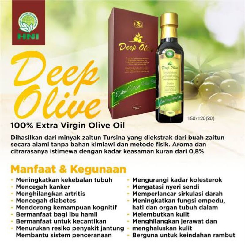 Jual DEEP OLIVE HNI atasi HIPERTENSI, KEGEMUKAN & MELANCARKAN PEREDARAN ...