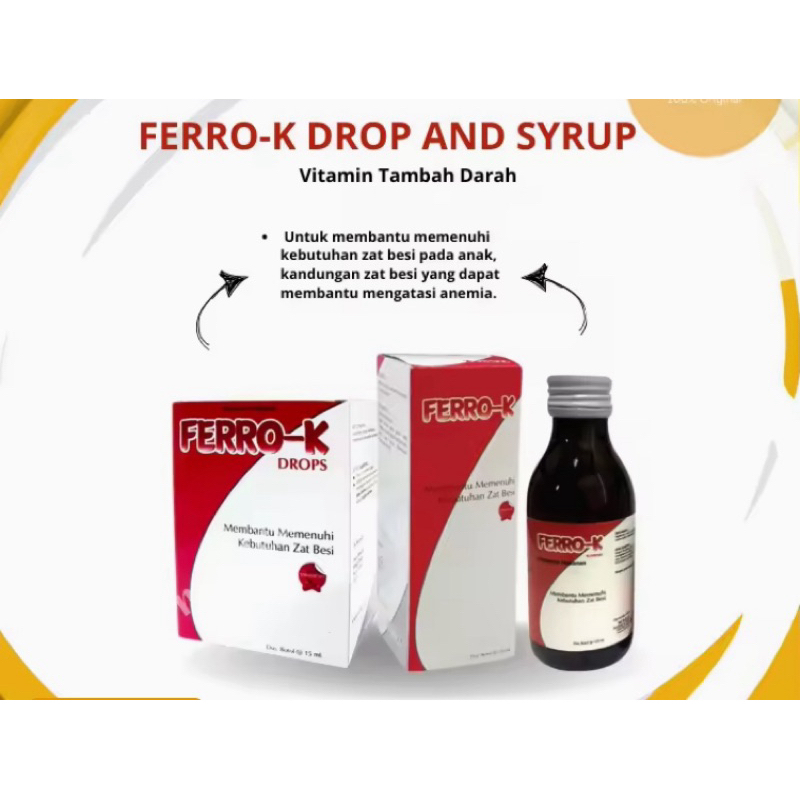 Jual FERRO-K DROP/SYRUP - VITAMIN TAMBAH DARAH. | Shopee Indonesia