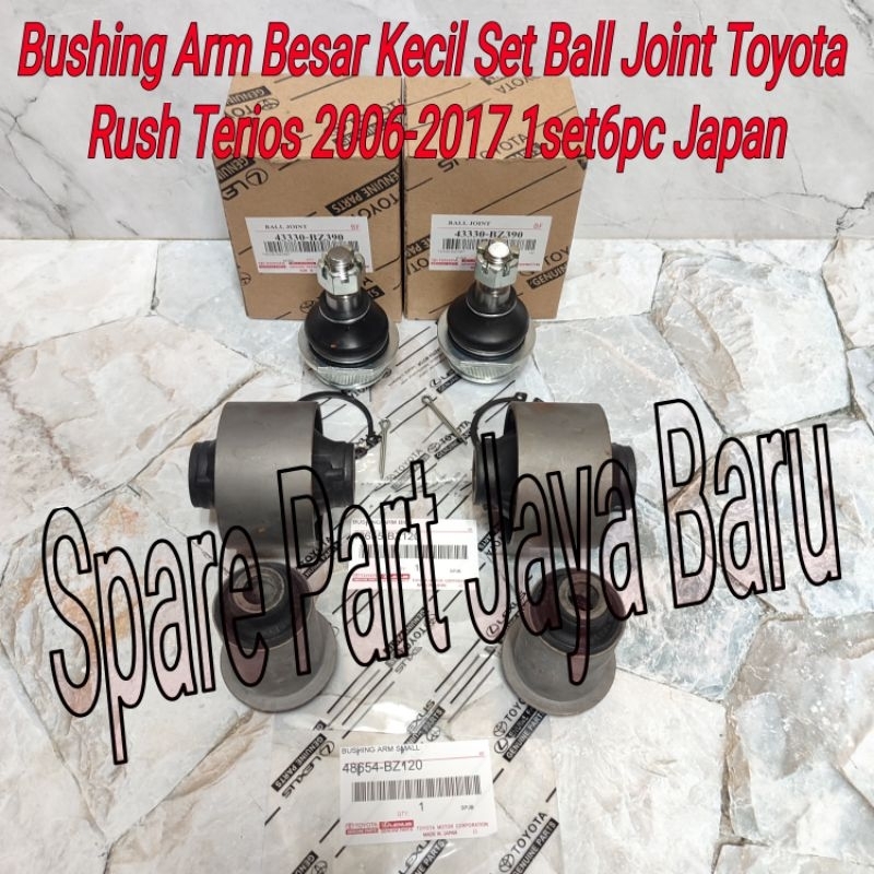 Jual Bushing Lower Arm Besar Kecil Set Ball Joint Rush Terios 2006-2017 ...