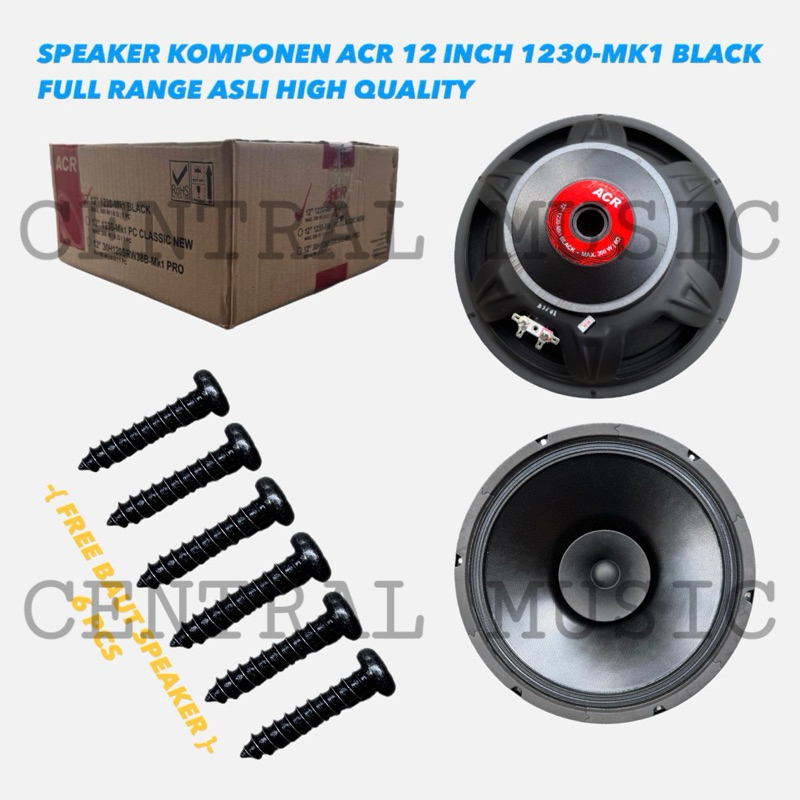 Jual SPEAKER KOMPONEN ACR 12 INCH 1230-MK1 BLACK FULL RANGE ASLI HIGH ...