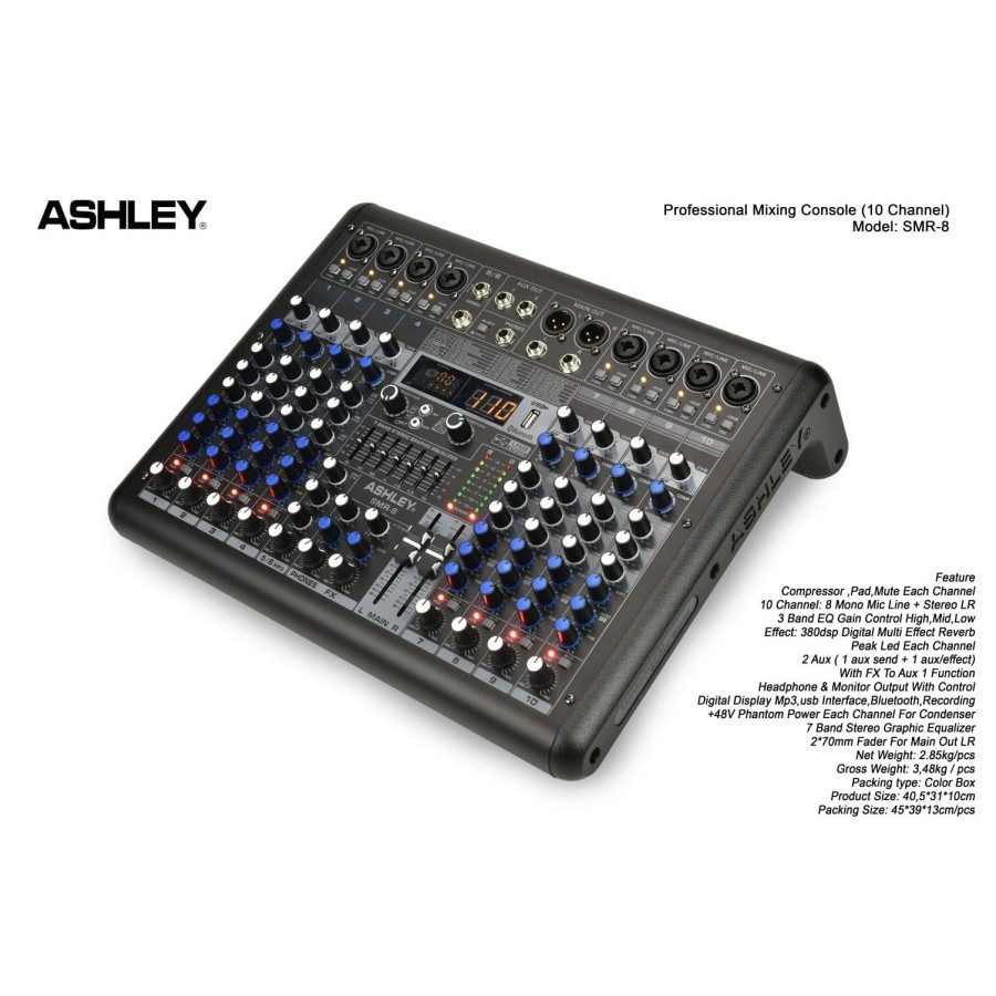 Jual Ashley Mixer Ashley SMR6 6 Channel Free Koper / Mixer Ashley SMR 6 6CH Mixer Audio Ashley ...