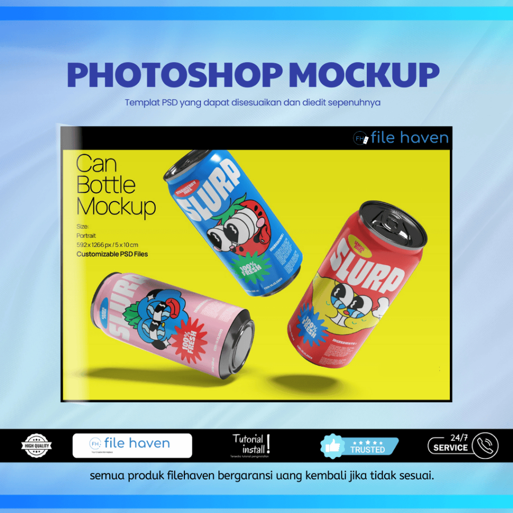 Jual Photoshop Mockup - Botol Soda | Mudah di edit 592x1266 px | Shopee ...