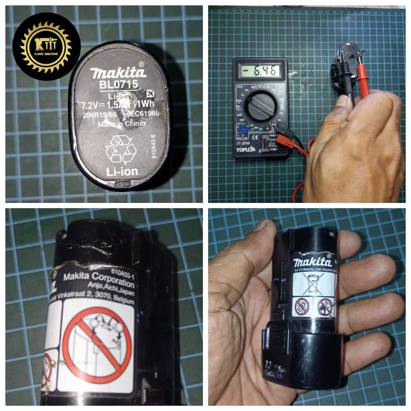 Jual baterai cordless Makita 7.2V 1.5ah BL0715 untuk cordless powertools Makita | Shopee Indonesia