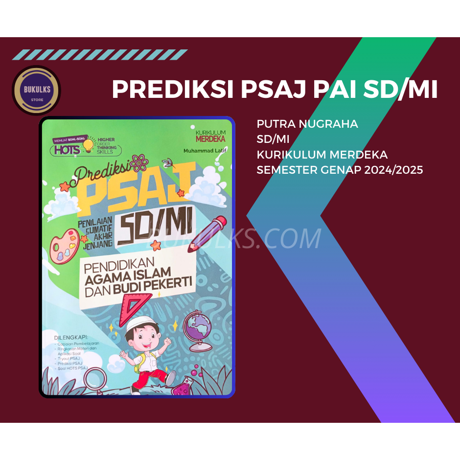 Jual Buku Prediksi Penilaian Sumatif Akhir Jenjang PSAJ Pendidikan Agama Islam PAI Putra Nugraha ...