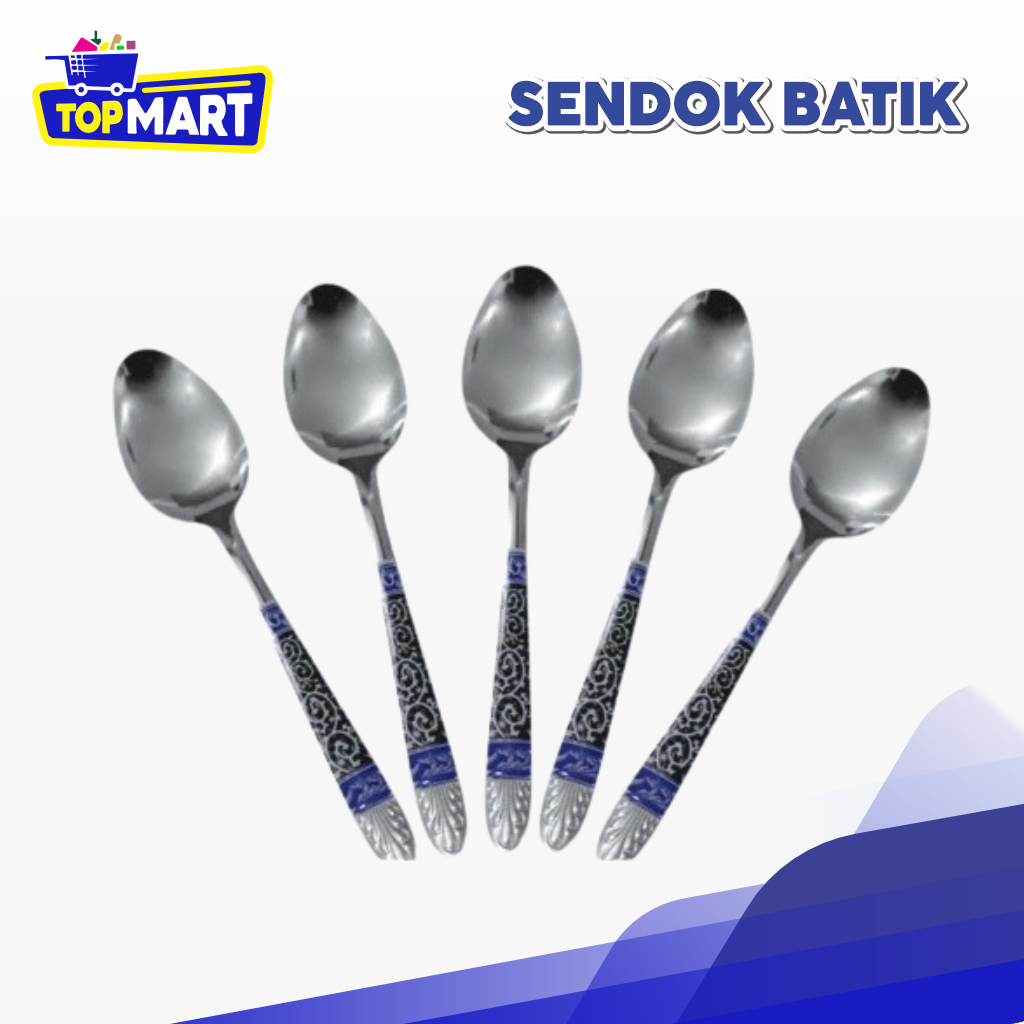 Jual TOPMART - Sendok Makan Stainless Motif Batik Stainless Tebal ...