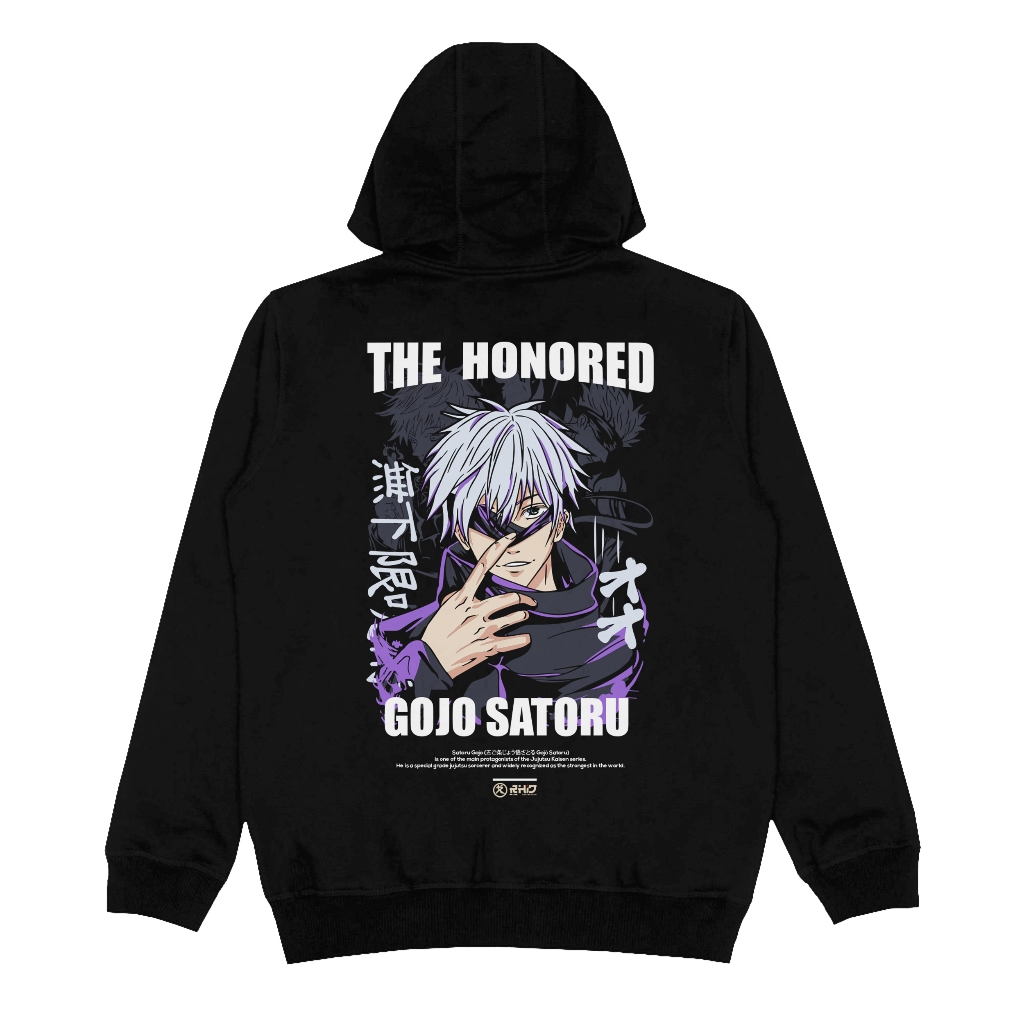 Jual RHID - Hoodie Hitam Anime Jujutsu Kaisen The Honored Gojo Satoru ...