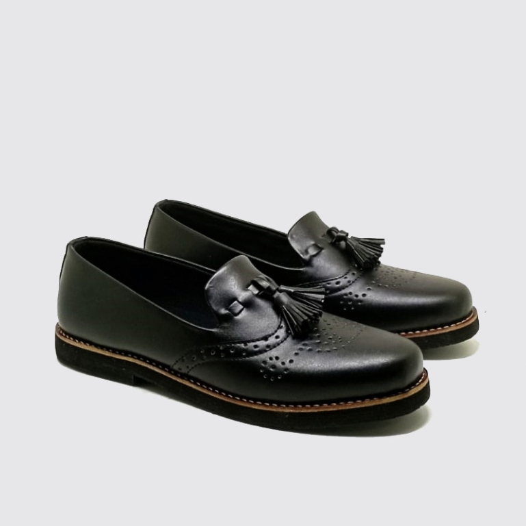 Jual Sepatu loafers style casual formal wanita kaki gemuk ukuran 40-45 ...