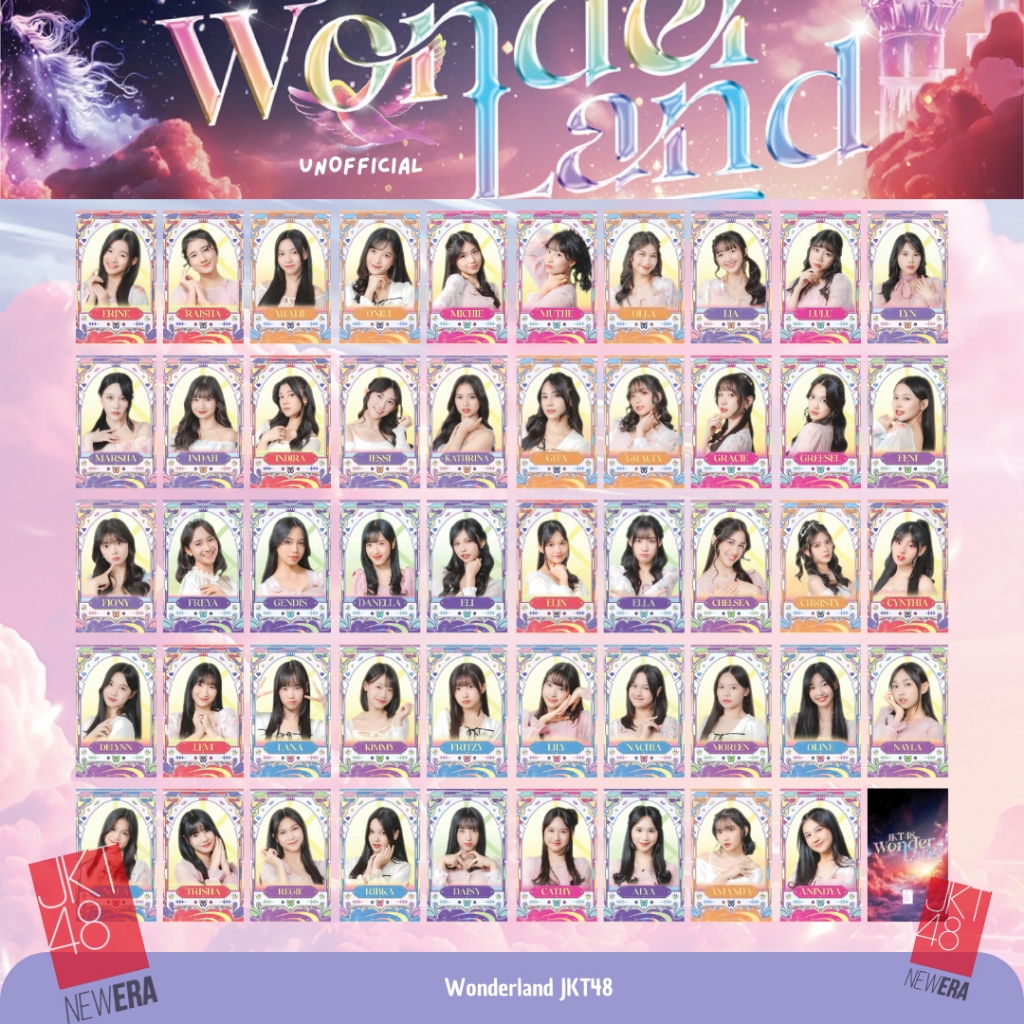 Jual PHOTOCARD JKT48 WONDERLAND (HARGA 25 - 50 PCS + LAMINASI 2 SISI) ALL MOON JPOP CARDS IDOL ...