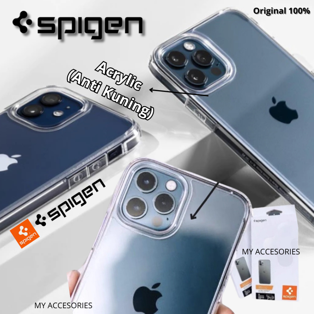 Jual SPIGEN CLEAR Case Drop Military (Anti KUNING) iPhone 16 16Pro 15 14+ 13 12 11 15Pro 14 Pro ...